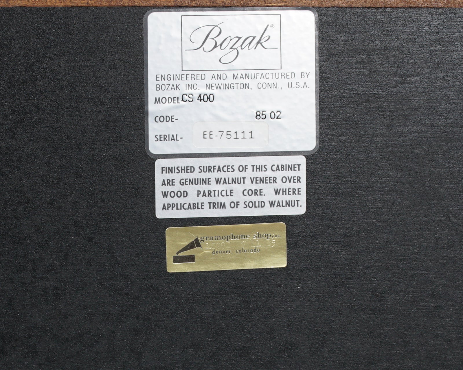 Vintage Bozak Rhapsody CS400 // Speakers / Restored / Recapped ...