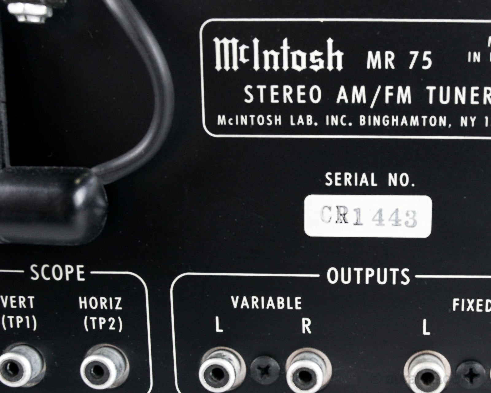 Vintage Mcintosh MR75 // Solid-State Tuner / Professionally Serviced ...