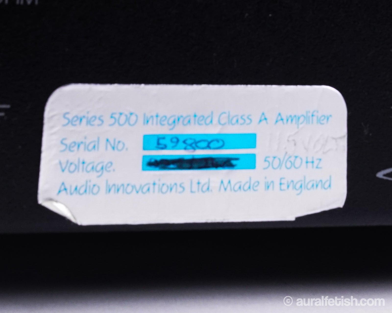 Audio Innovations Series 500 // Tube Integrated Amplifier / Original ...