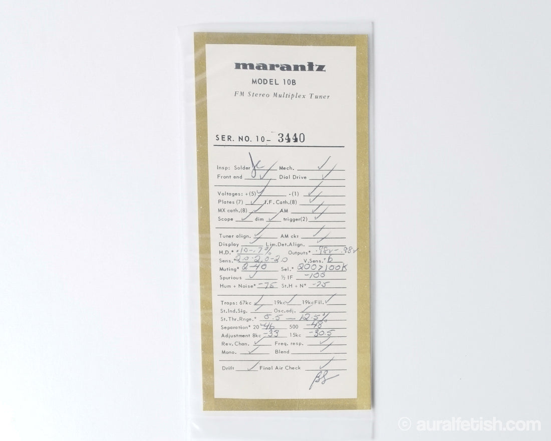 Marantz Model 10b // Stereo Tube Tuner – AURAL HiFi