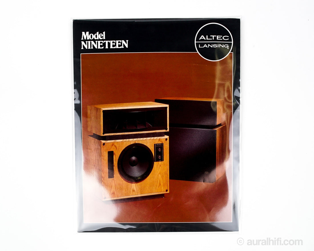 Vintage Altec Lansing Brochure // Model Nineteen / Very Good Plus ...