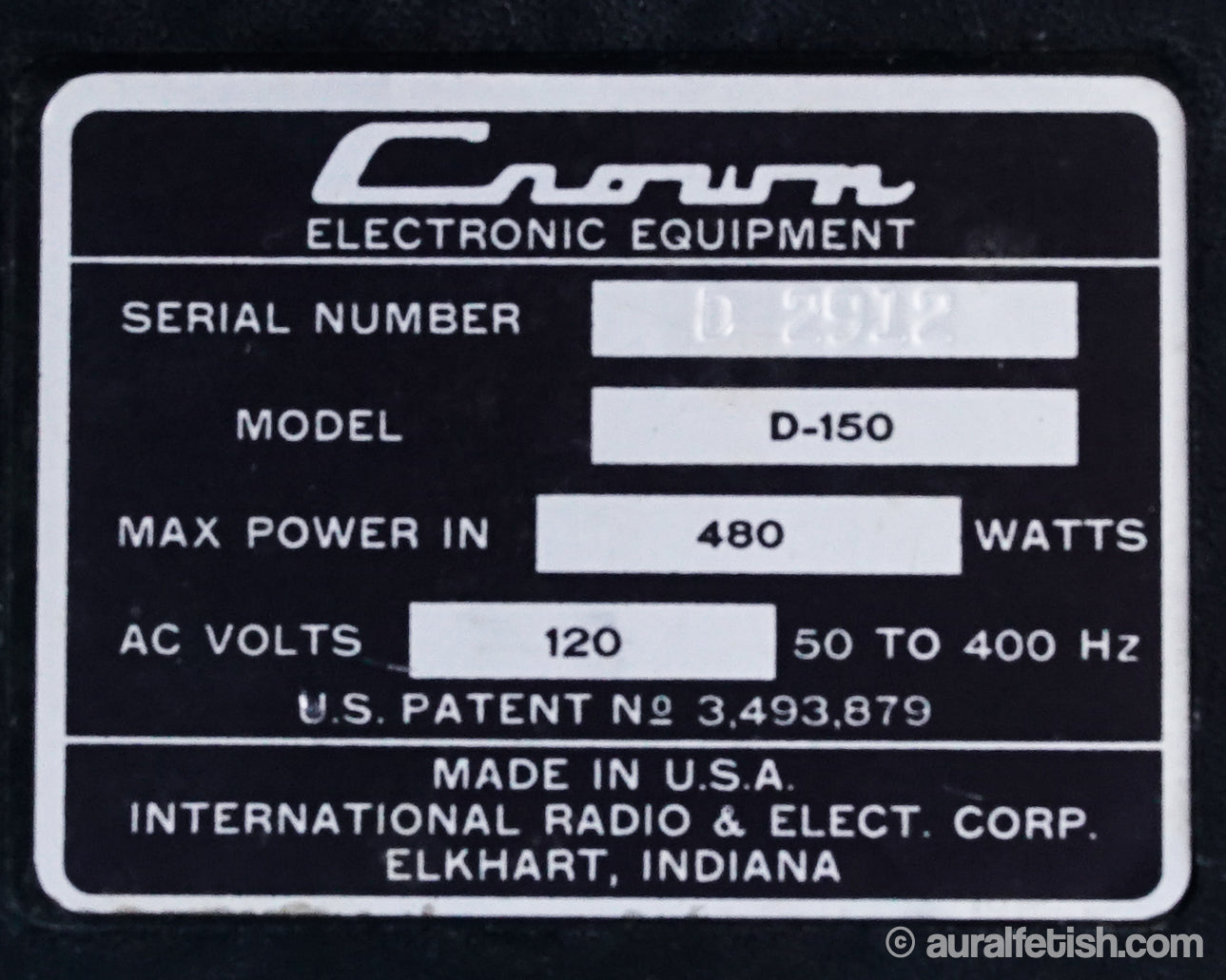 Vintage Crown D 150 // Solid-State Amplifier – AURAL HiFi