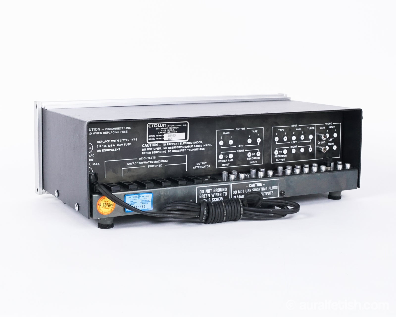 Vintage Crown IC 150A // Solid-State Preamplifier – AURAL HiFi