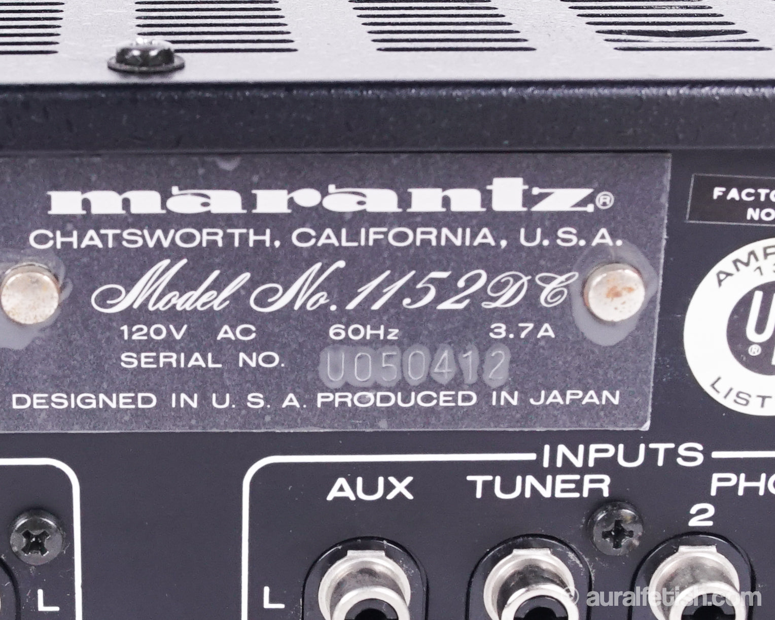 Vintage Marantz 1152DC // Integrated Amplifier / Rack Handles – AURAL HiFi