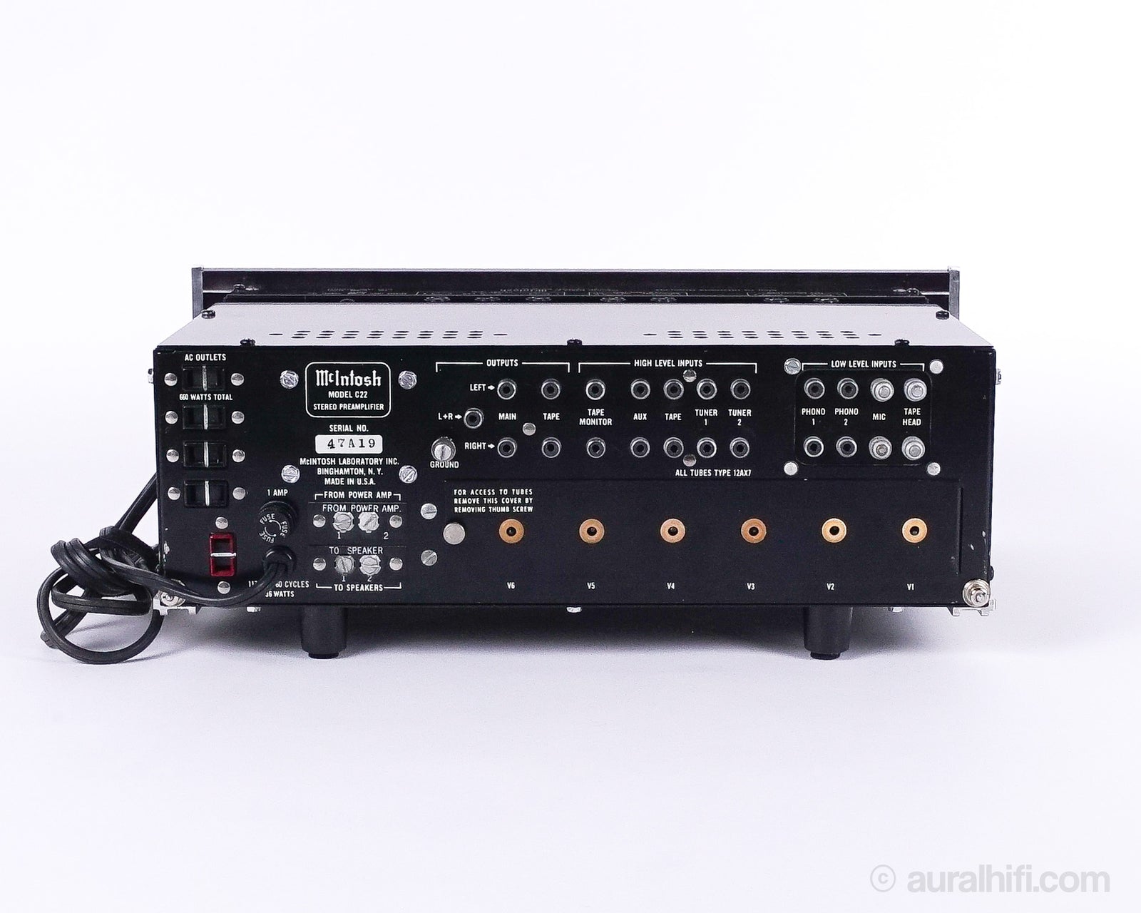 Vintage Mcintosh C22 Original // 1968 Tube Preamp / Restored And ...