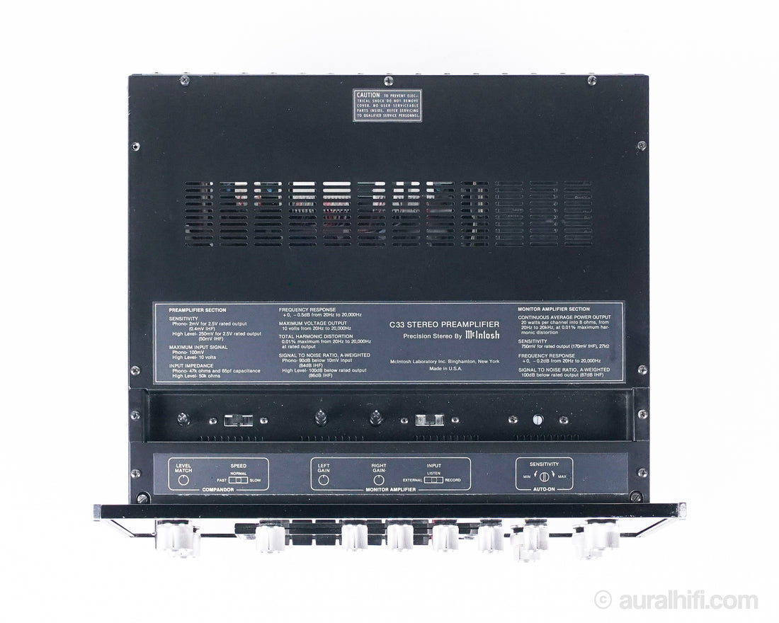 Vintage Mcintosh C33 // Solid-State Preamplifier / New Glass – AURAL HiFi