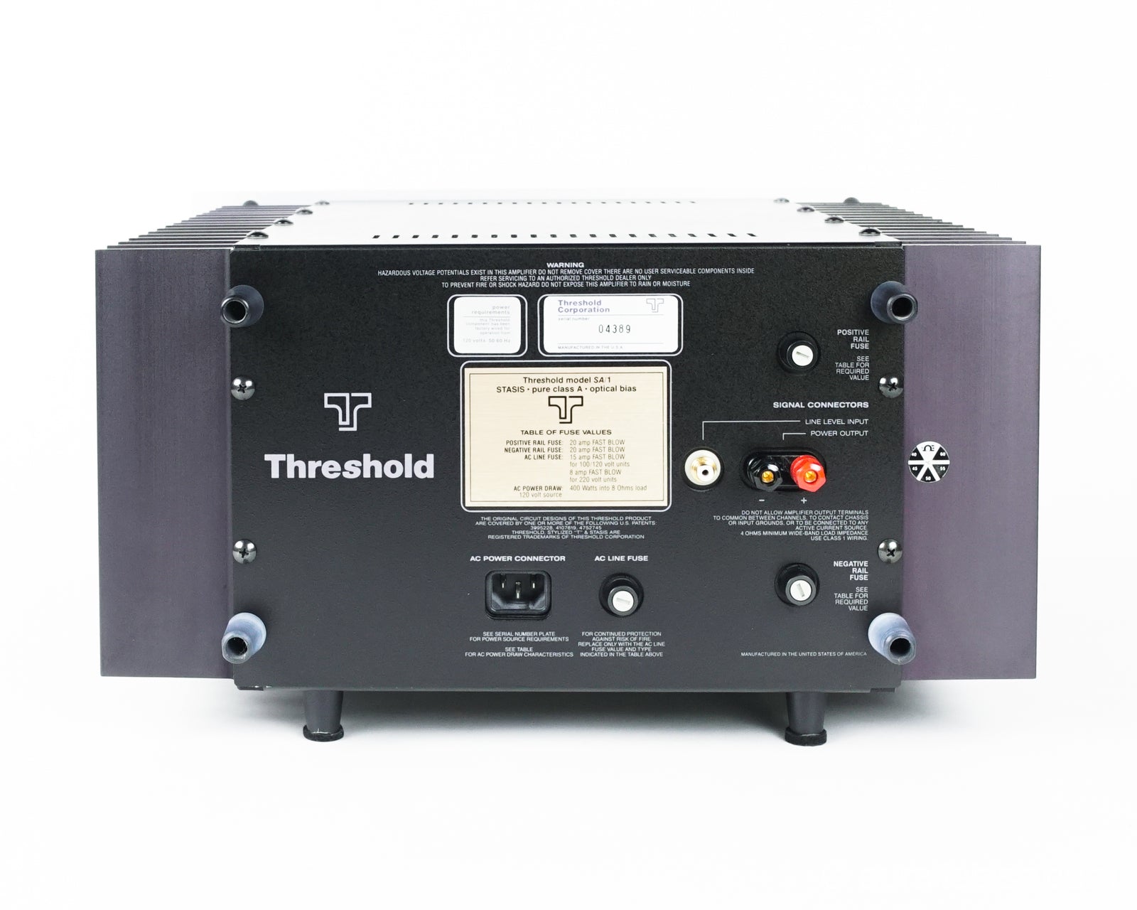 Vintage Threshold SA/1 // 160 Watt Stasis Amplifier Monoblocks ...