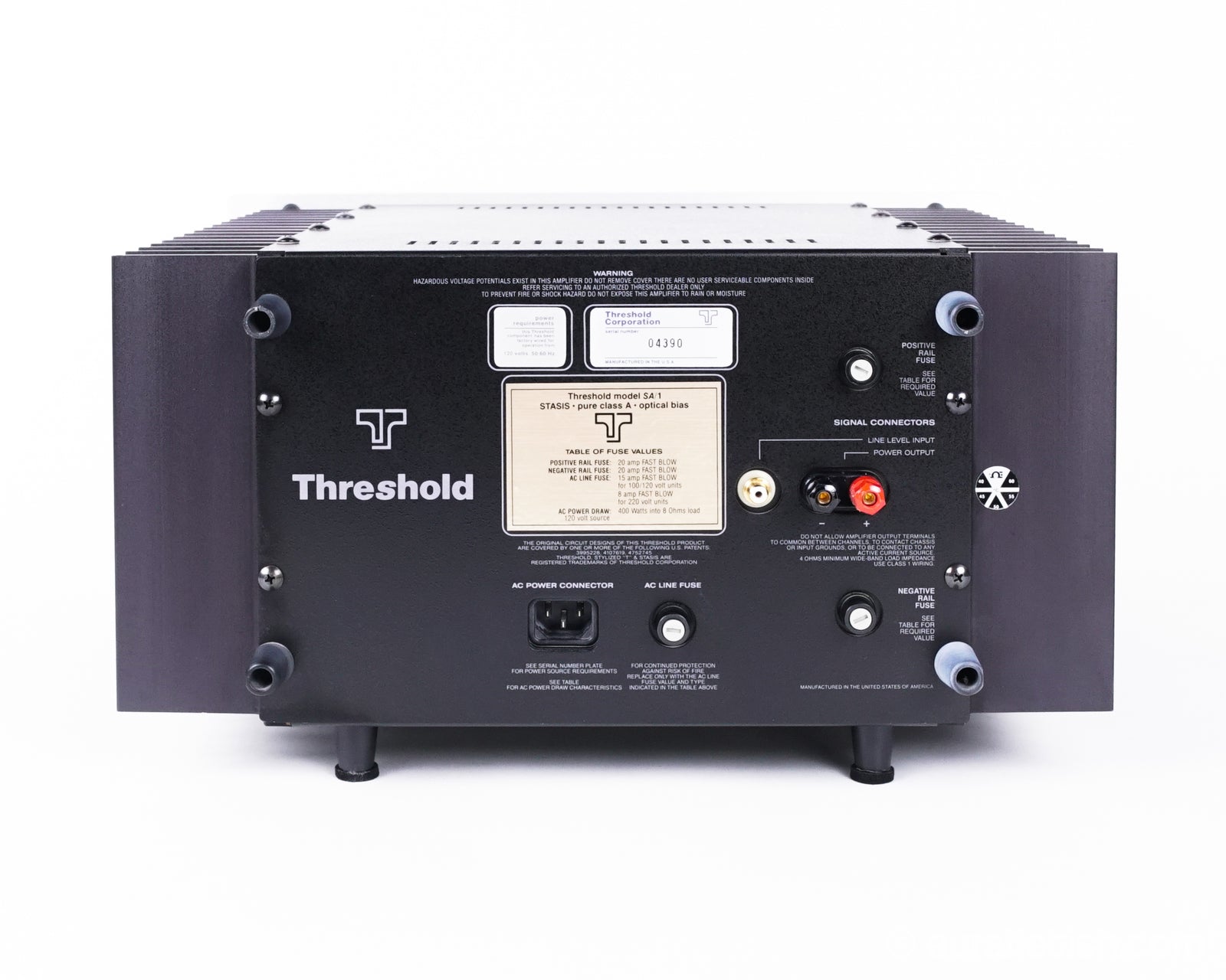 Vintage Threshold SA/1 // 160 Watt Stasis Amplifier Monoblocks ...